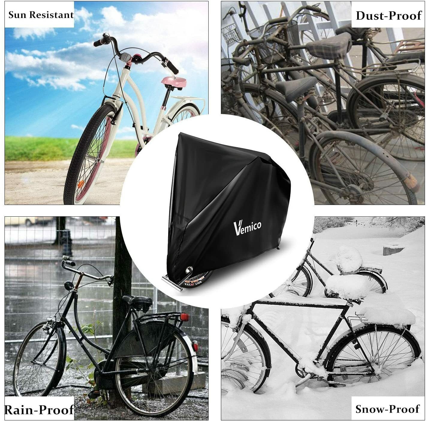 Bike Cover Bicycle Motorbike Protector 190T Nylon Waterproof UV Rain ...
