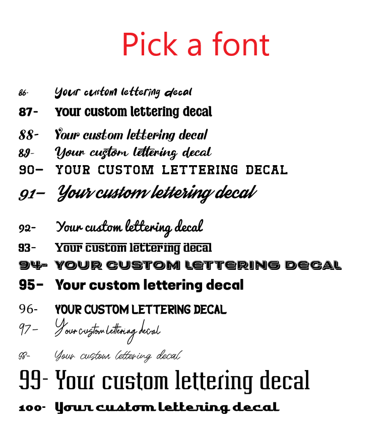 Custom Text Vinyl Lettering Sticker Decal Personalized -ANY TEXT - ANY ...