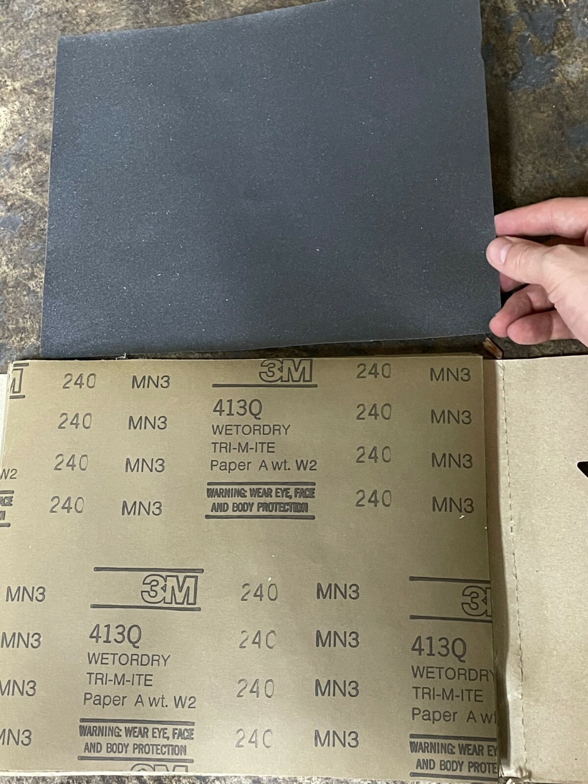 3M 02006 Sandpaper Sheet 240A grit wetordry Tri-M-ite Abrasive Sheet 50 ...