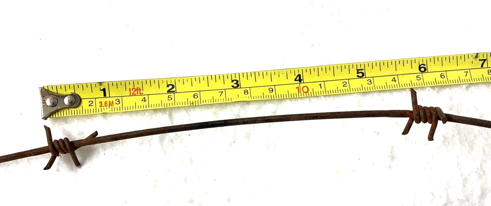 ANTIQUE SINGLE STRAND DOUBLE TWIST BARBED WIRE FENCING,RUSTY,VINTAGE ...
