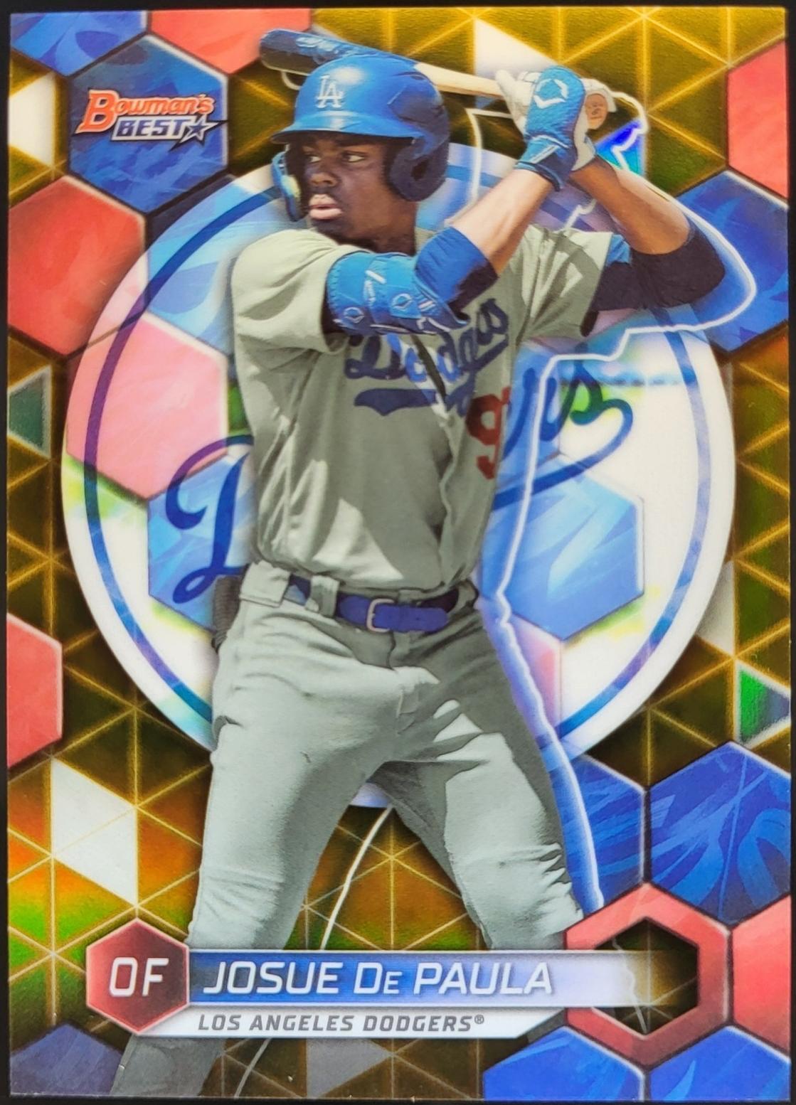 2023 Bowman's Best - Top Prospects Josue De Paula #TP-17 Gold Refractor ...