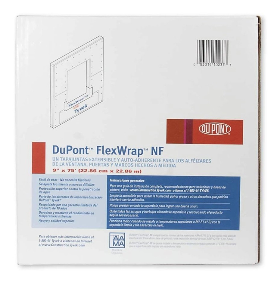 Dupont Flex Wrap NF 9" x 75' Self-Adhered Flashing Tape | eBay