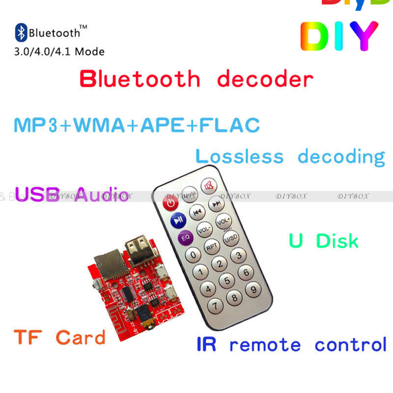 MP3 Decoder Board USB/TF/ Reader IR Remote Bluetooth/FM Car Audio Board ...