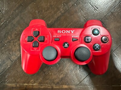 Sony Playstation 3 PS3 DualShock 3 Controller Red Genuine OEM CECHZC2U ...