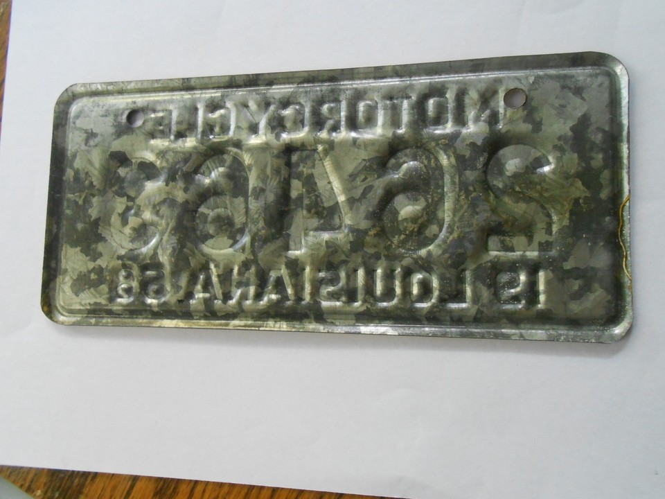 1968 Louisiana Motorcycle License Plate | eBay