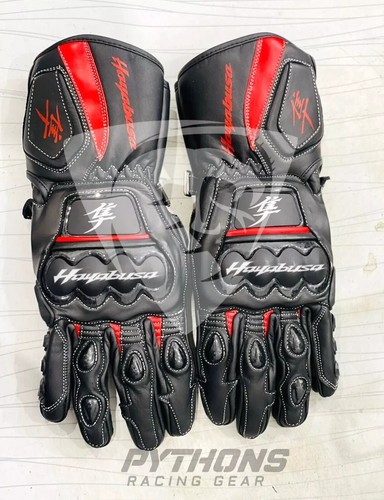 Suzuki Hayabusa Motorcycle Racing Leather Gloves Motorbike Racing | eBay