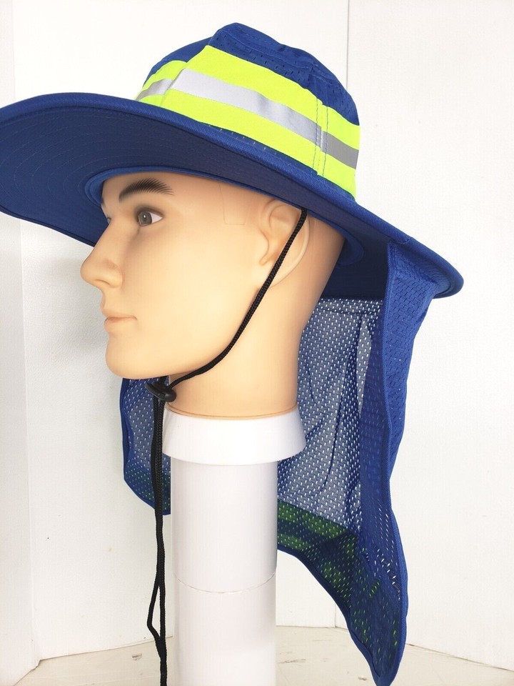 Hi Vis Reflective Work Safety Bucket Cap / Royal Blue BUCKET HAT | eBay