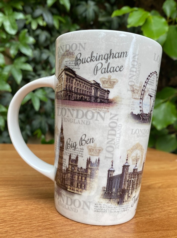 Tall Latte Mug London Souvenir Mug Red Bus Tower Bridge Big Ben London ...