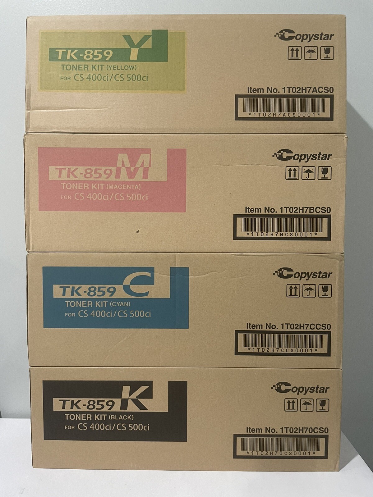 Kyocera TK-859 Set of 4 Colors KCMY Toners for CS 552ci CS 500ci CS ...