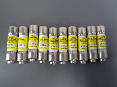 Nice Lot Bussmann LP-CC-30 LPCC 30 Amp Fuses Low Peak Class CC 600V | eBay