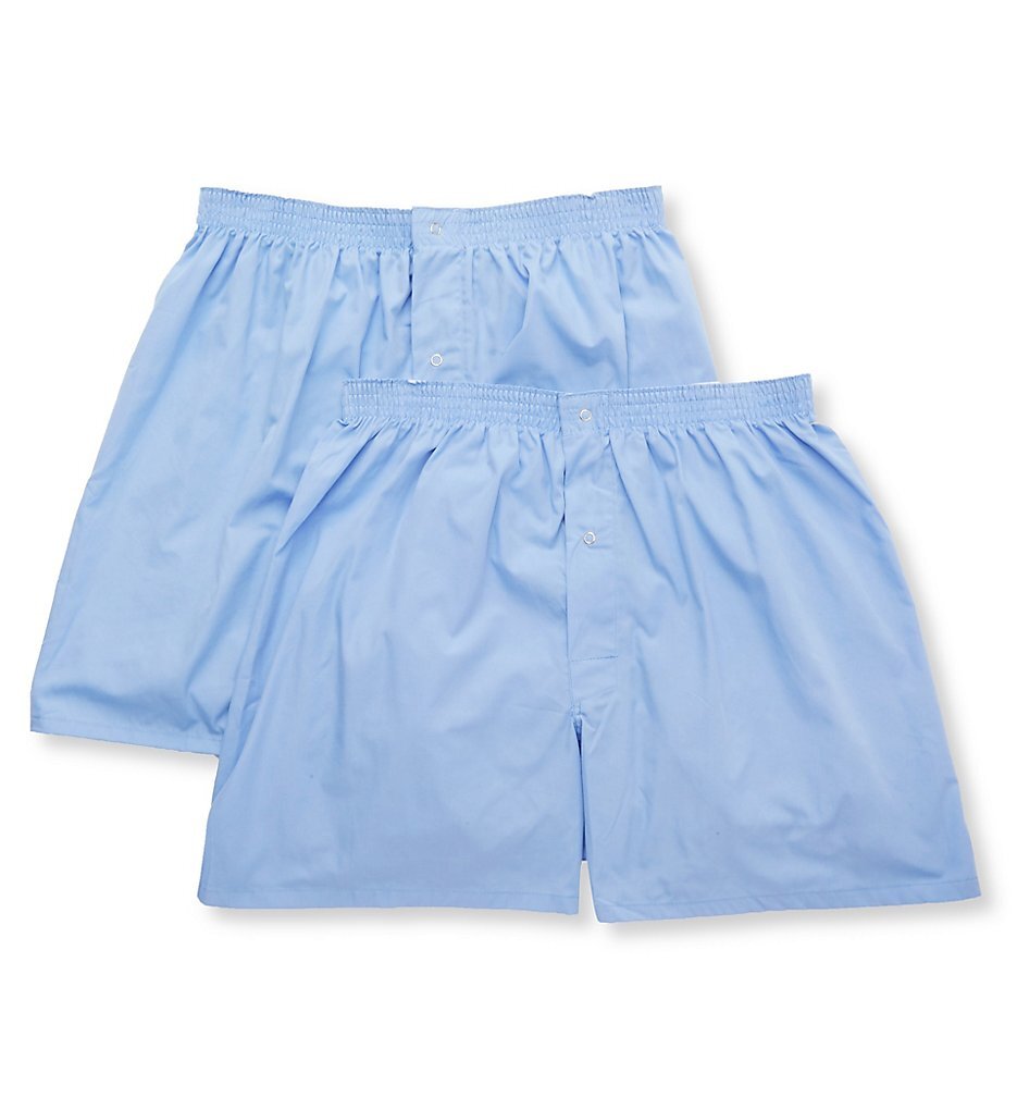 Munsingwear KNOMW580 Cotton Woven Solid Button Fly Grip Boxer - 2 Pack ...