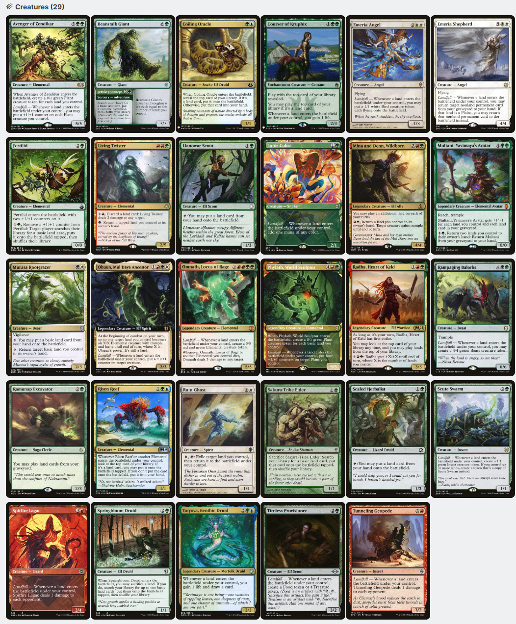 Omnath, Locus of Creation LANDFALL RAMP Magic MTG Custom Commander Deck ...