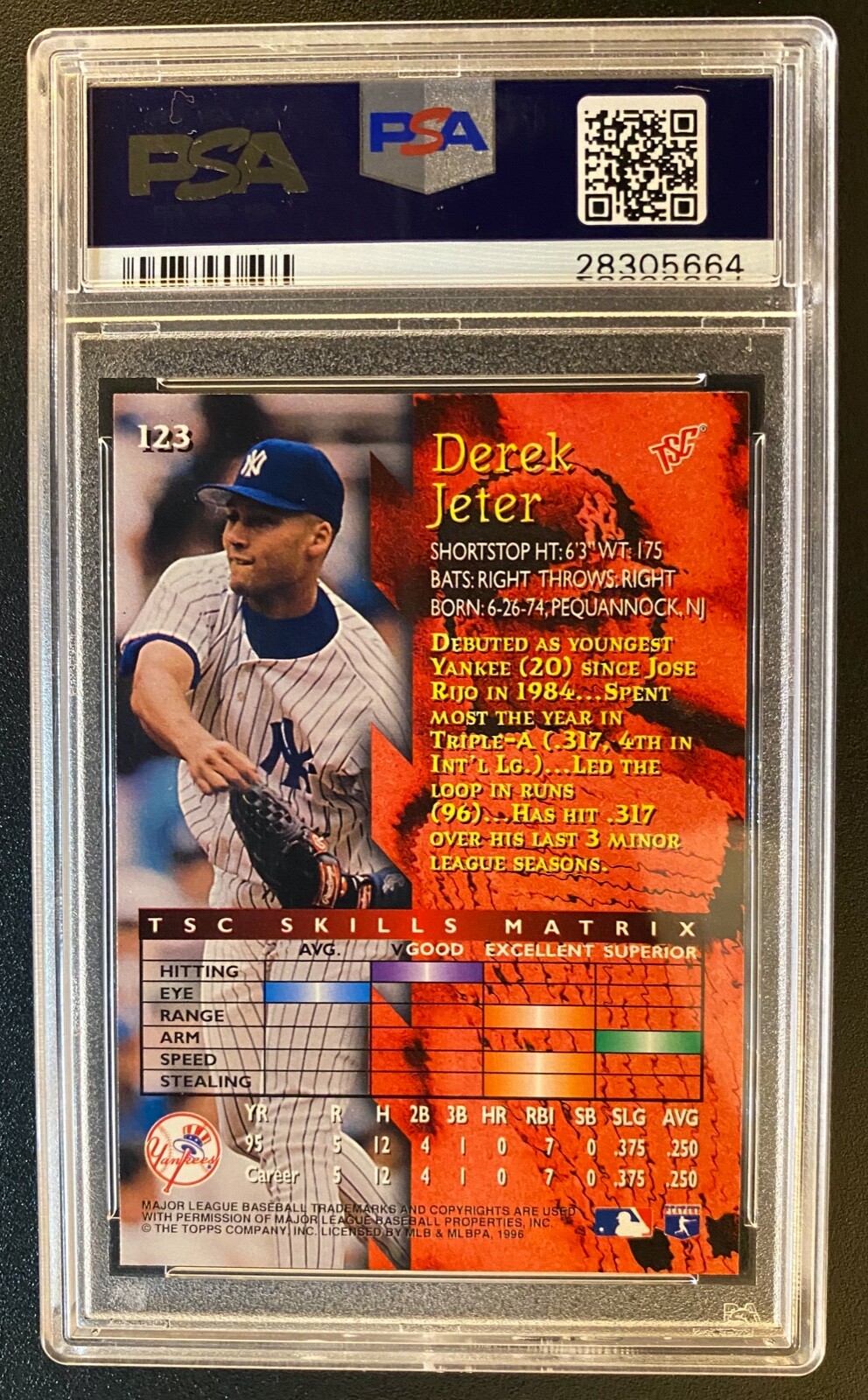1996 Topps Stadium Club Derek Jeter Mantle Cereal Box PSA 10 GEM MT Low ...
