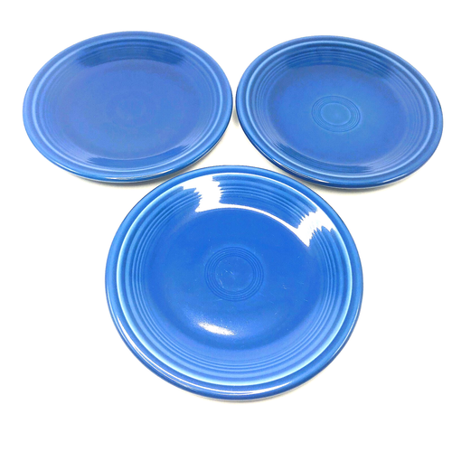 Homer Laughlin Fiesta Ware Lapis Blue Salad Plate Set 7-1/4" - Set of 3 ...