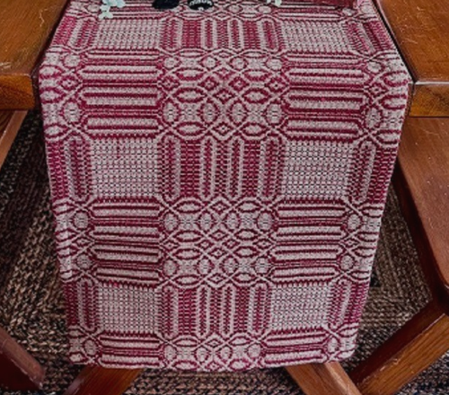 New PRIMITIVE RED TAN Table Runner WINDHAM 56" x 14" Farmhouse Cotton ...