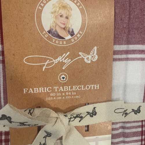 Dolly Parton Dollar General Red 60" x 84 Fabric Tablecloth RARE FIND ...
