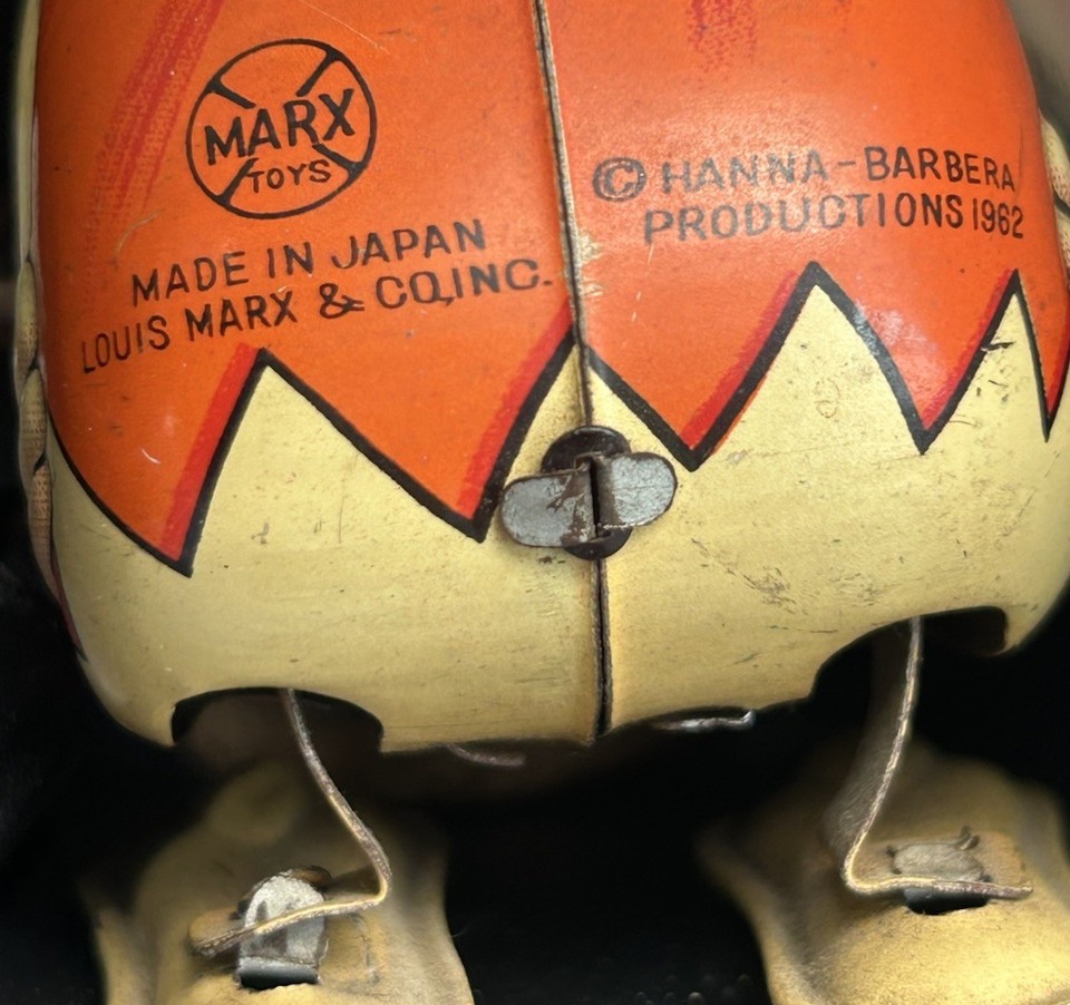 Rare/HTF 1962 Louis Marx Hopping Fred Flintstone Tin Litho Wind-Up ...