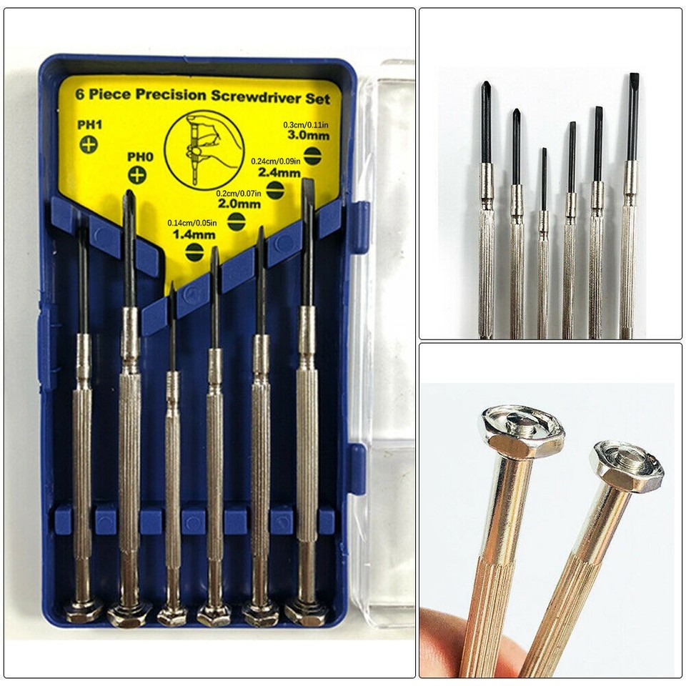 6 IN 1 Mini Watch Screwdriver Set Precision Jewelry Eyeglasses Repair ...