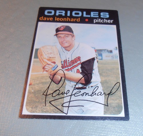 VINTAGE 1971 TOPPS DAVE LEONHARD #716 EX+ OLD BALTIMORE ORIOLES | eBay
