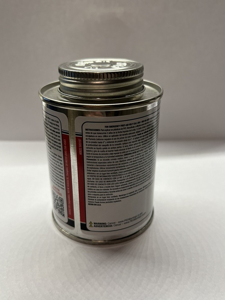 "Christy's Red Hot Blue Glue PVC Pipe Cement 8 fl. oz. – Fast-Set, New ...