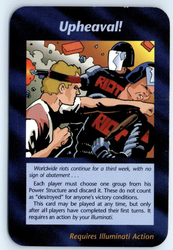Illuminati New World Order INWO UnLimited Card Game NWO VTG Upheaval ...