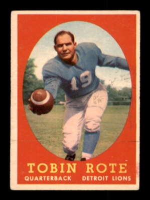 1958 Topps #94 Tobin Rote VG/VGEX Lions 538143 | eBay
