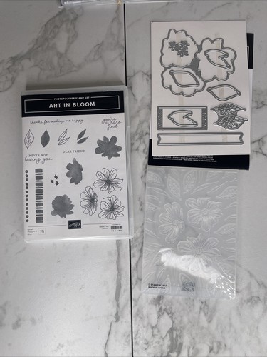 Stampin' Up! ART IN BLOOM Stamps Dies and BLOOM Embossing Folder B12 | eBay