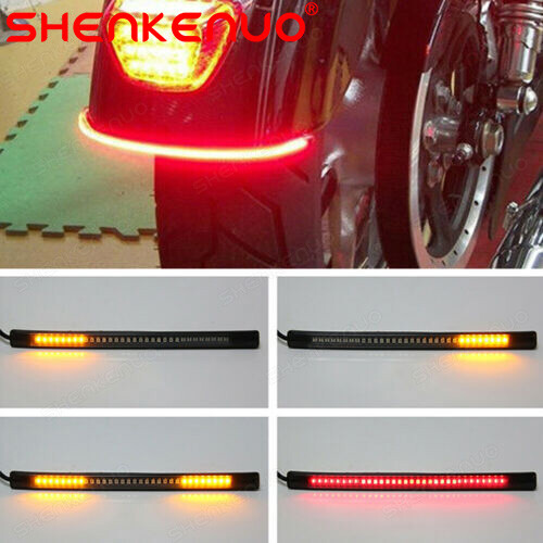 Flexible Motorcycle LED Strip 48 LED Brake Stop Turn Signals Running ...