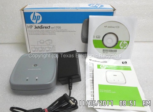 HP J7988G J7988-61002 JetDirect en1700 External Printer Server w ...