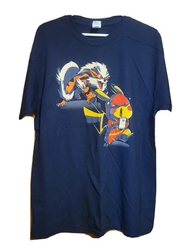 Unisex Size LG Pokémon Pikachu Arcanine Flash Graphic Tee, Black ...
