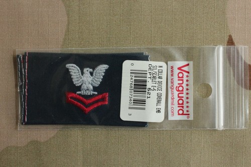 USN US NAVY PO2 PETTY OFFICER 2ND CL E-5 RANK EMBROIDERED COVERALL ...