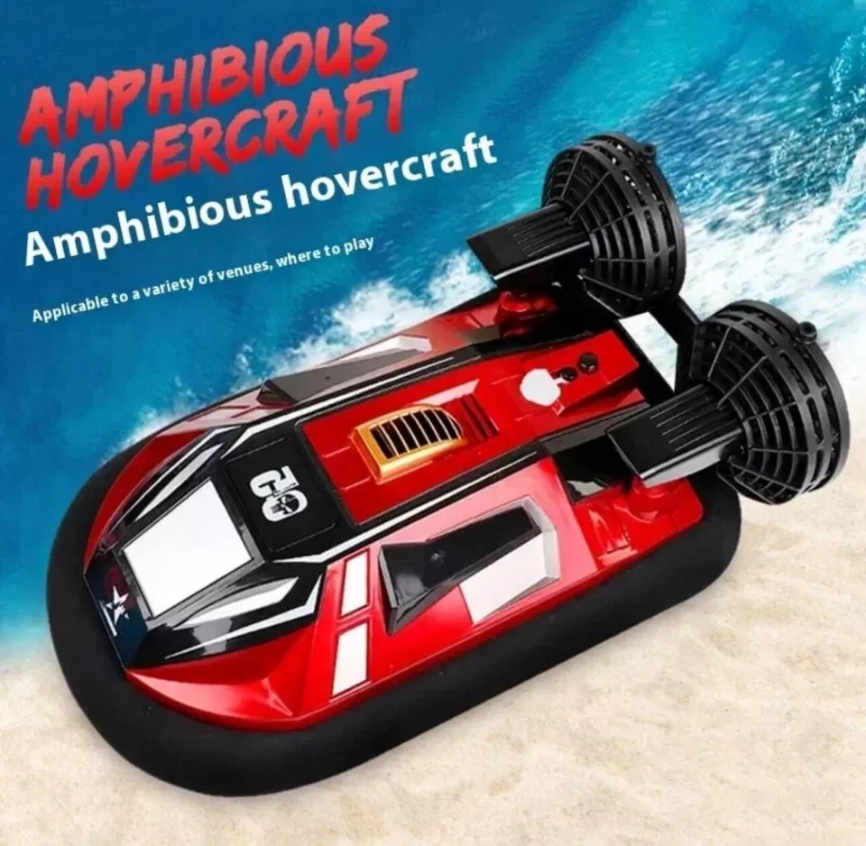 2.4G Remote Control Amphibious Hovercraft 4-Way RC Speedboat Toy For ...
