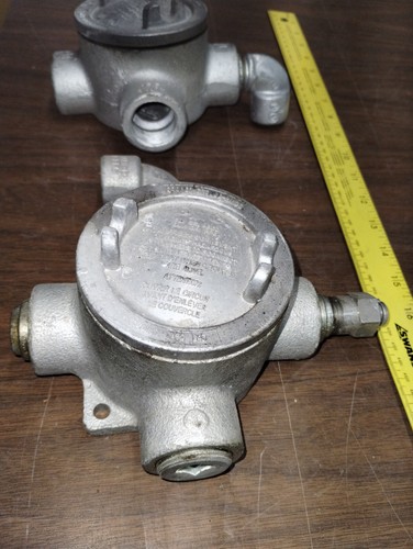 2X Eaton Crouse Hinds 1" EABX36 Explosion Proof Conduit Outlet X Box ...