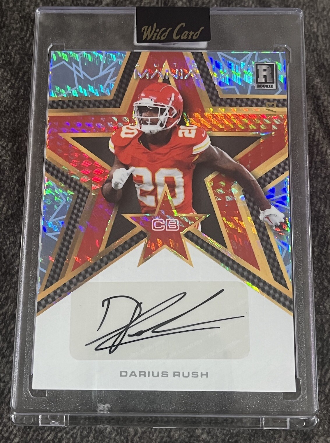 2023 Darius Rush Wild Card Auto Mania Rookie 1/3 Kansas City Chiefs One ...