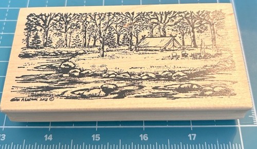 Northwoods Rubber Stamp Camping Ground Scene Outdoor Nature | eBay