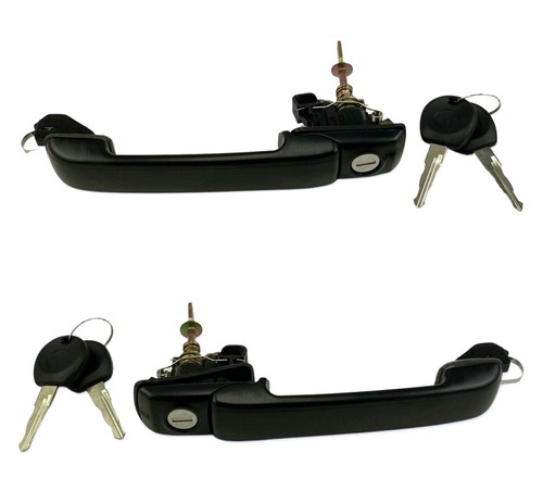 NEW Front Outside Door Handles Set Black w/ Keys for 1993-1998 VW Jetta ...