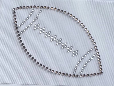 Football Rhinestone Appliqué, Football Iron on Transfer, Rhinestone ...