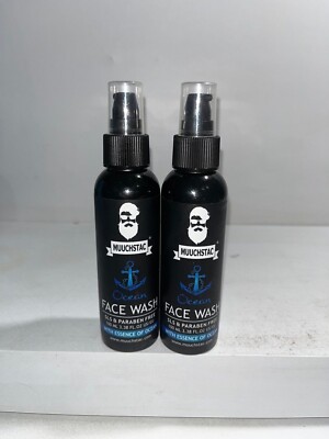 2 new mustache face wash with essence of ocean, 3oz each | eBay