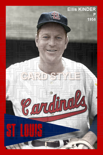 Ellis Kinder - 1956 St. Louis Cardinals - choose a size - colorized ...