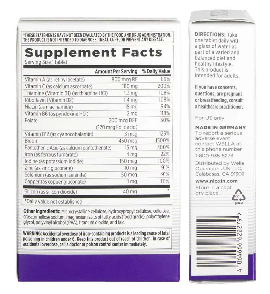 NIOXIN Recharging Complex Hair Growth Supplement - 30 Tablets - Exp. 03 ...