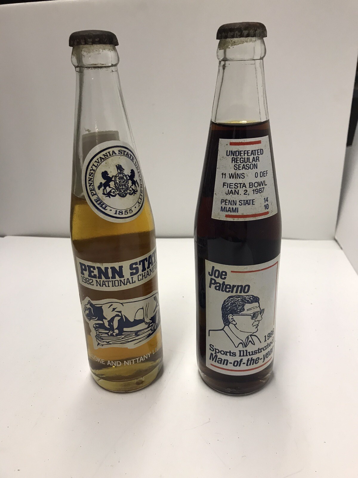 Coke Penn State Bottles 1982 & 1986 NCAA National Championship Unopened ...