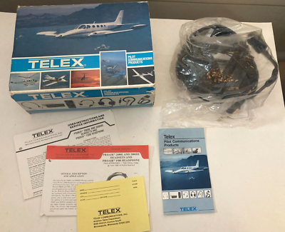 NIB Telex ProAir 2000E Aviation Pilot Headset 70470-000 | eBay