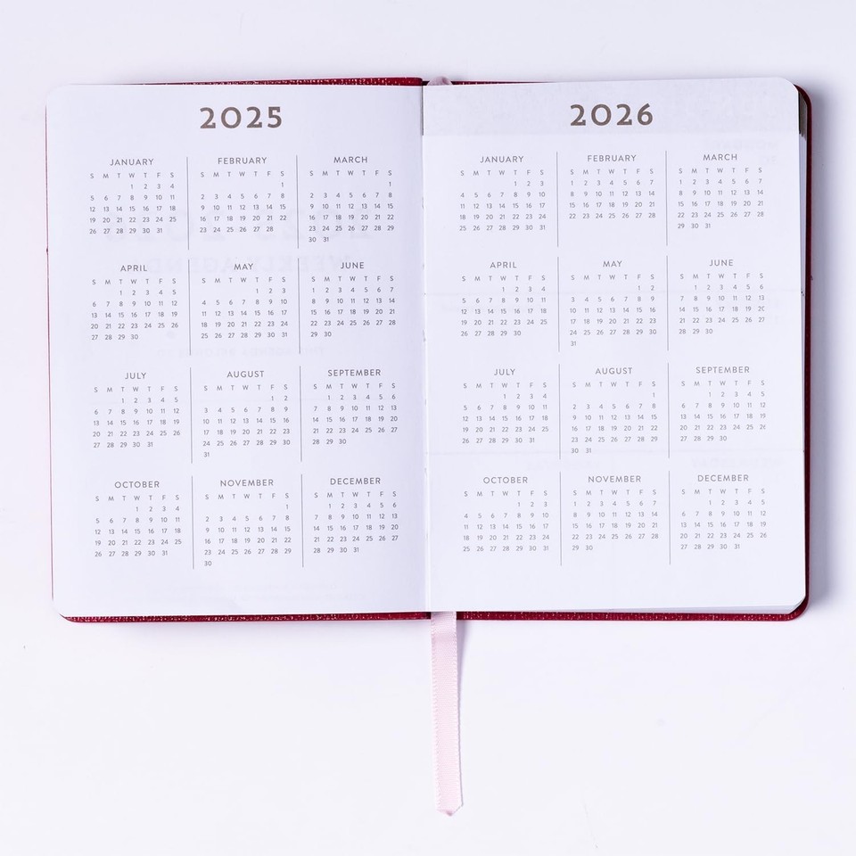 Eccolo 2025-2026 Pocket 18-Month Weekly Planner, Leatherette Soft ...