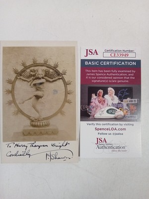 Ted Shawn Pioneer Of American Modern Dance Signed 3.5x5.5 Post Card JSA ...