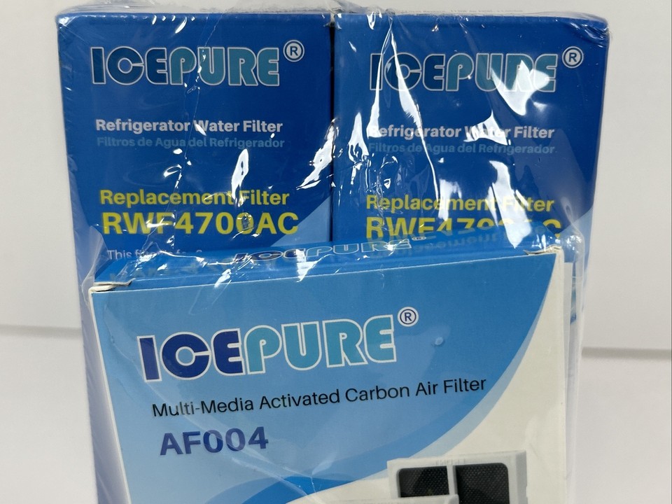 ICEPURE RWF4700AB + AF004 Refrigerator Air and Water Filters (2 Pack ...