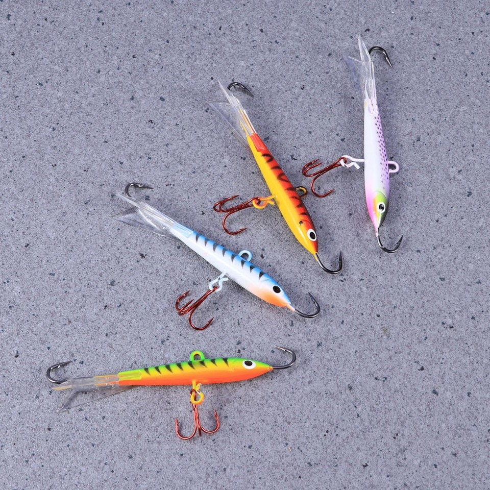 4Pc 83mm Fishing Lure Bait Artificial Hard Metal Bait Salmon Bass ...