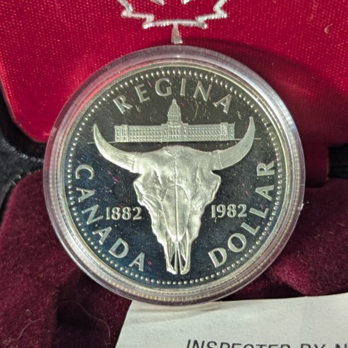 1982 CANADA SILVER DOLLAR REGINA CENTENNIAL 50% Silver 0.375 oz Proof ...