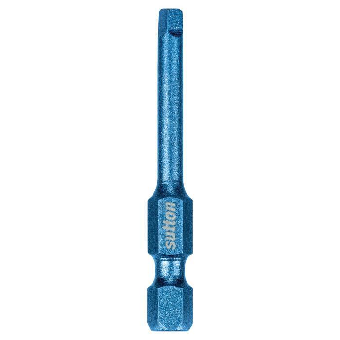 Qty 10 Square Power Bit SQ2 x 50mm Impact Driver 10 Pack Carded Sutton ...