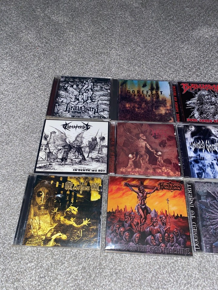 Lot of 12 DEATH METAL CDs gorefest graveyard encoffination in aeternum ...