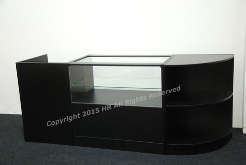 Black Glass Shop counters till counter display counters retail shop ...